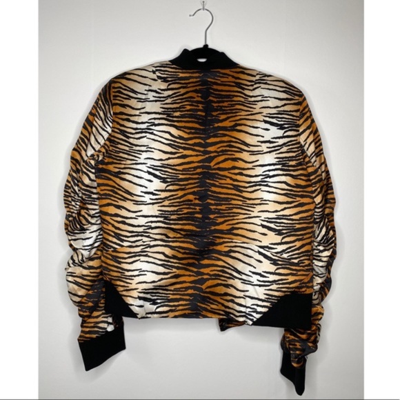 A.L.C. | Jackets & Coats | Nwot Alc Silk Tiger Print Bomber Jacket Size ...